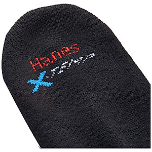 Hanes Mens FreshIQ X-Temp Active Cool No-Show Socks 12-Pack, 6-12, Black