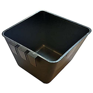 Cage Cups Square 1.2 Quart / 38 fl oz Water Dish for Poultry, Dogs, Cats, Freezeproof Hanging Feed & Water Cage Cups (12, Black)