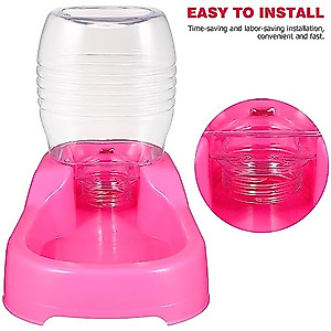 Mipcase Puppy Supplies Dog Water Feeder, Dog Water Dispenser Large, Automatic Pet Food Water Dispenser Plastic Food Feeding Bowls for Dogs Cats () Auto Feeder