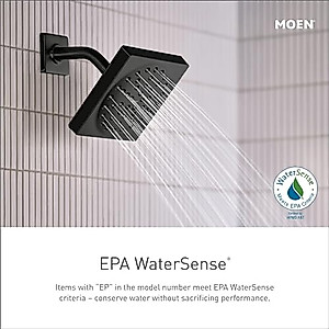 Moen Showering Matte Black Eco-Performance 5-Function Handheld Shower with 30-Inch Slide Bar and 69-Inch Hose, 3558EPBL