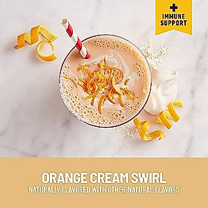 SlimFast Advanced Immunity High Protein Meal Replacement Smoothie Mix, Orange Cream Swirl, Weight Loss Powder, 13.5 Oz