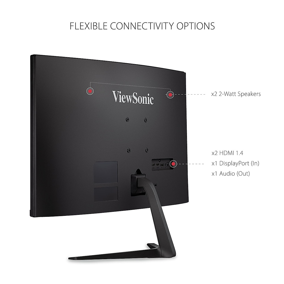 ViewSonic VX2718-PC-MHD 27 Inch Curved 1080p 1ms 180Hz Gaming Monitor with FreeSync, HDMI and Display Port (Renewed)