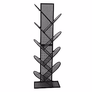 JTSQ 8 Tiered Metal Tree Bookshelf Bookcase Wall Corner Floating Shelf for Books DVD JTSQ Floating Shelves Wall Shelves Floating Shelf Hanging Shelf Floating Shelves for Wall