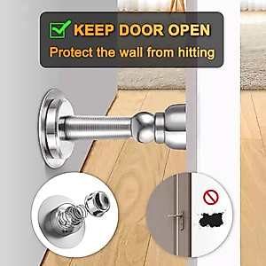 COCIVIVRE Door Stopper 6 Pack, Magnetic Door Stop Stainless Steel, with Double-Sided Adhesive Tape for Wall and Floor Mounting Hold Your Door Open