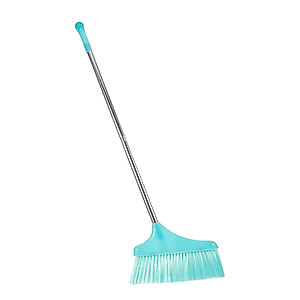 OHPHCALL Cleaning Broom for Floor Outdoor Broom Angle Broom Floor Cleaning Tool Hair Cleaning Broom Floor Cleaning Broom Home Broom Office Broom Household Broom Stainless Steel Sky-Blue