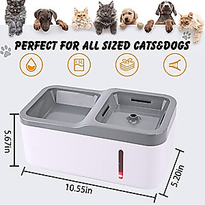 Cat Water Fountain, WHDPETS Automatic Pet Water Dispenser, Ultra Quiet Self Dispensing Dogs Waterer, 1.5L Cat Feeder and Water Dispenser for Small Cats Dogs Inside