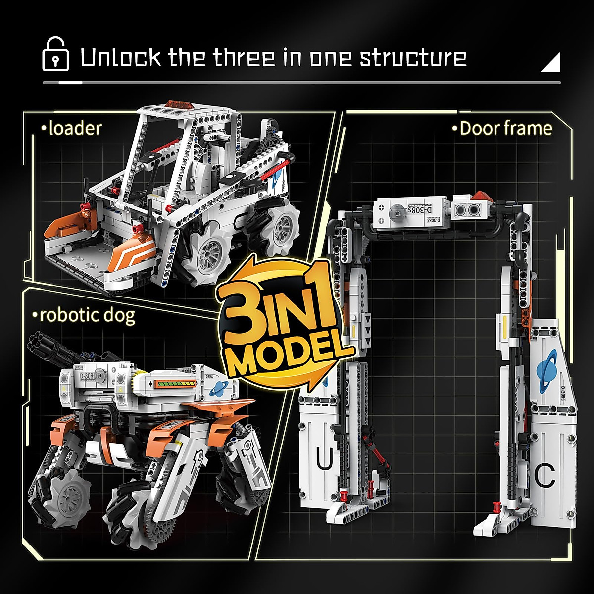 LEPANDA 3 in 1 Remote & APP Control Robotic Dog, STEM Robot Building Kit, RC Toy for Kids Science Learning, DIY Educational Gift Set for Age 8 + Boys & Girls