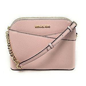 Michael Kors Jet Set Medium Crossbody Leather Handbag (POWDER BLUSH)