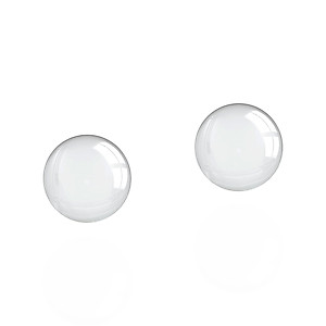 AeraVida Classic Sophisticated 8 mm Fashion Crystal Round-Ball .925 Sterling Silver Post Earrings