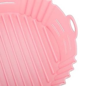 DAUERHAFT Air Fryer Silicone Liner, Washable Oilproof Air Fryer Insert Food Grade for Kitchen(Pink)