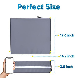 Toddler Booster Seat for Dining Table, Upgraded Sponge PU Waterproof Non-Slip Bottom Booster Seat Dining Toddler with 2 Adjustable Straps, Portable Travel Booster Seat for Table Toddler (Grey)