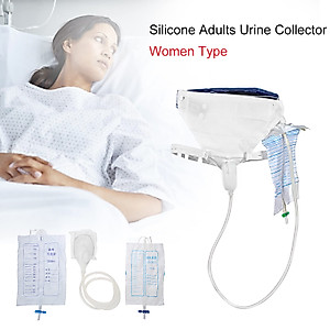 Silicone Urine Collector,Portable External Urine Tube Bags for Adults,Bladder Control Devices for Avoid Leaking Urine,Urinary Incontinence Solution(Women)