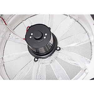 RVLOVENT 12V RV Roof Fan Vent 14'' 3 Speed Reversible Manual Lift Trailer Camper Van Lid (Smoke)…