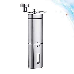 Espresso Manual Coffee Stainless Steel Burr Coffee With Foldable Handle, Triangle Kitchen Hand Coffee Bean for Home and Kitchen, Office Coffee Grinders