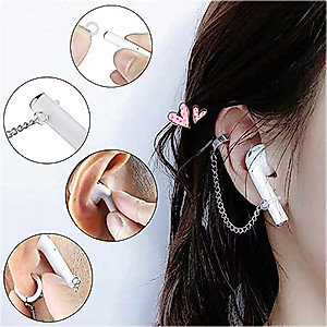 2 Pair Anti-Lost Earring Strap Wireless Earphone Holder Ear Hooks Compatible with Airpods 1 2 3 Pro