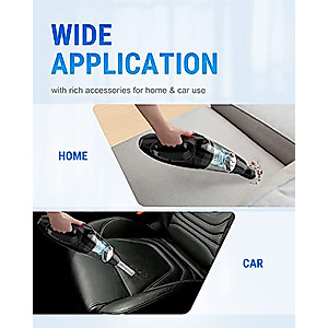 Powools Vacuum Cleaner High Power with Fast Charge Tech, Portable Vacuum, Lightweight Hand Vac with LED Light, Dark Red(PL8188)