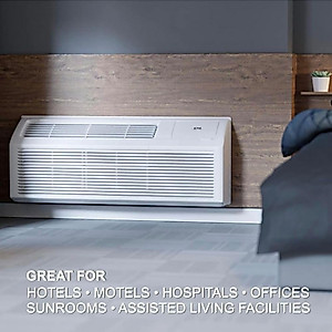 Cooper&Hunter 15,000 BTU PTAC Packaged Terminal A/C with Heat Pump (R32 Refrigerant) and 3.5 kW Electric Heater Including Wireless Smart Kit, Remote Controller, and a Power Cord