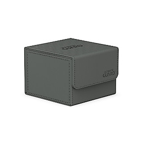 Ultimate Guard Sidewinder 133+, Deck Box for 133 Double-Sleeved TCG Cards, Grey, Magnetic Closure & Microfiber Inner Lining for Secure Storage