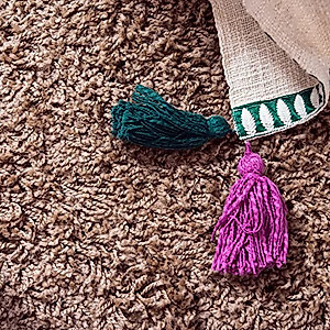 Rugs.com Über Cozy Solid Shag Collection Rug – 5 x 8 Sandy Brown Shag Rug Perfect 5 x 8 Feet