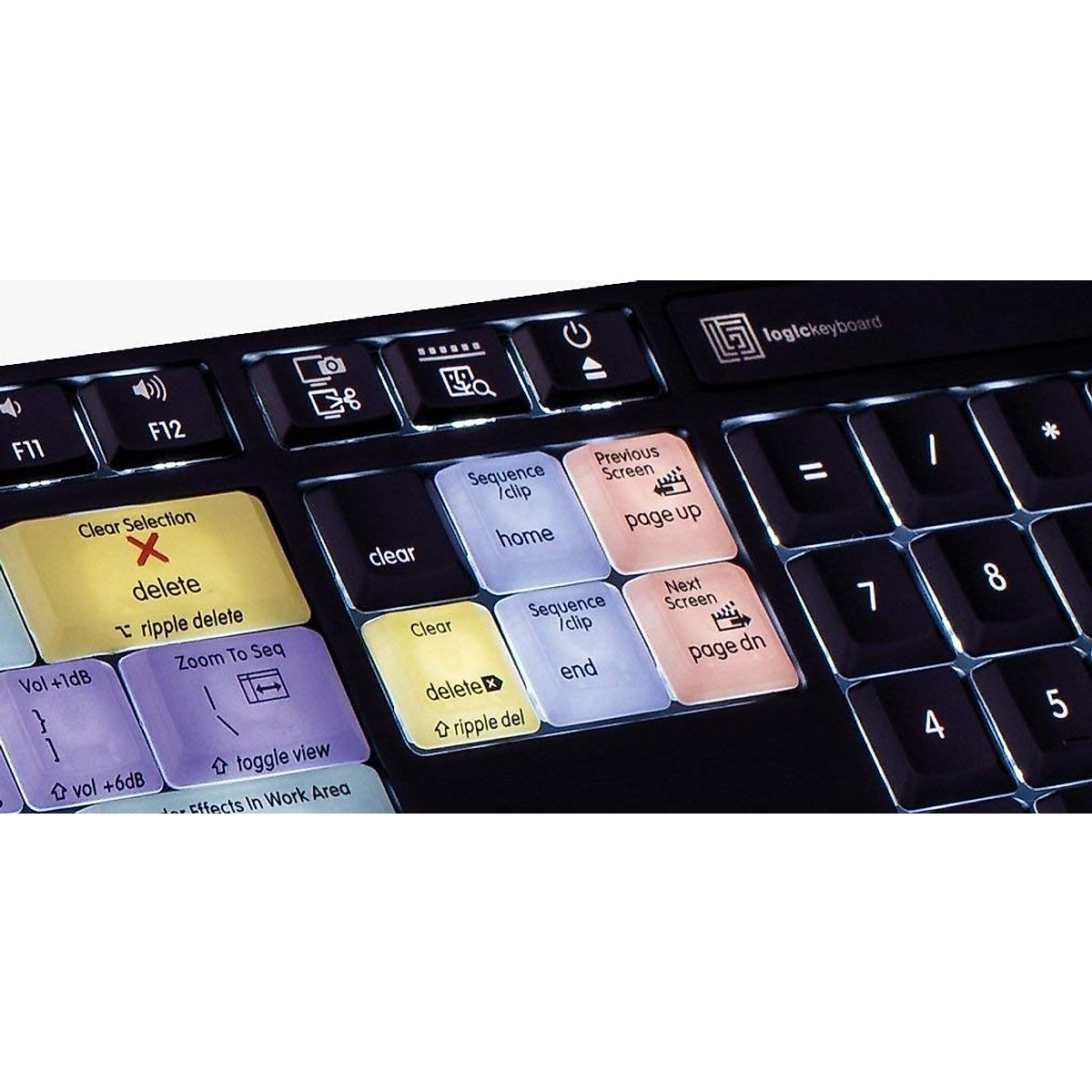 Logickeyboard keyboard Designed for Adobe Premiere Pro CC Compatible with macOS - LKBU-PPROCC-AMBH-US