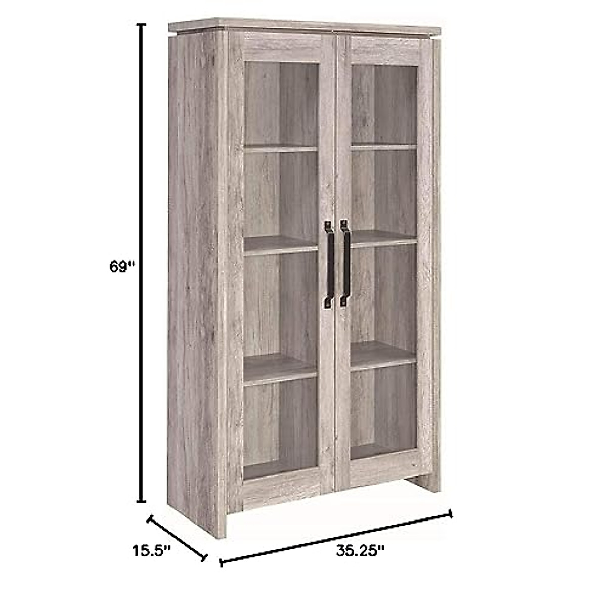 Coaster Home Furnishings Alejo 2-door Tall Cabinet Grey Driftwood