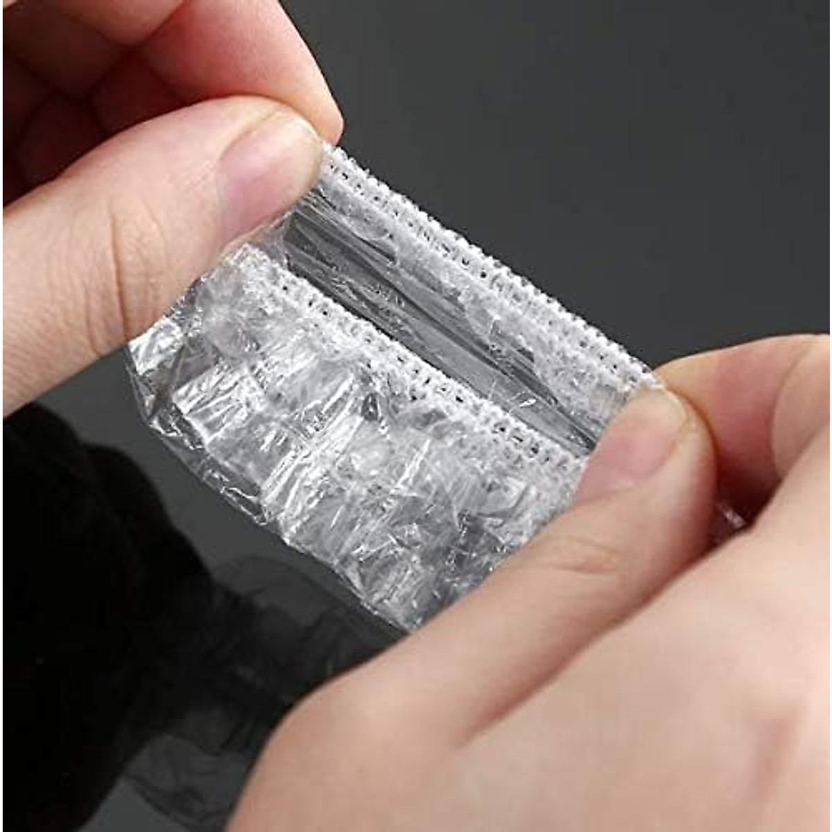 DNHCLL 100PCS Ear Protector Caps Disposable Elastic Clear Shower Water Ear Covers Large For Hair Dye, Shower, Bathing Ear Cover Caps,Spa Home Use Hotel and Hair Salon