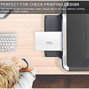 500#10 Single Left Window SELF Seal Security Envelopes, Designed for QuickBooks Invoices & Business Statements, Computer Printed Checks Peel and Seal Flap Number 10 Size 4-1/8 x 9-1/2 Inches, 24 LB