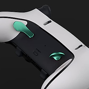 eXtremeRate Back Paddles for PS5 Edge Controller, Metallic Aqua Green Replacement Interchangeable 4PCS Metal Back Buttons for PS5 Edge Controller - Controller NOT Included