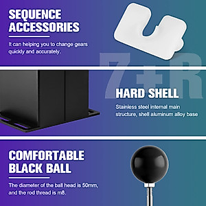 aikeec USB Simulator Shifter for ATS ETS Dust WRC Sim Racing Games H Sequential Shifter for Logitech G29 G27 G25 G920 T300RS/GT Steering Wheel PC Windows 7+R Sequential Gearshift Knob Black