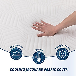 Dyonery 12 Inch Full Memory Foam Mattress,Gel Charcoal Fiberglass Free Mattress Bed in a Box, CertiPUR-US Certified, Made in USA, Double Mattress, 54"×75", Medium