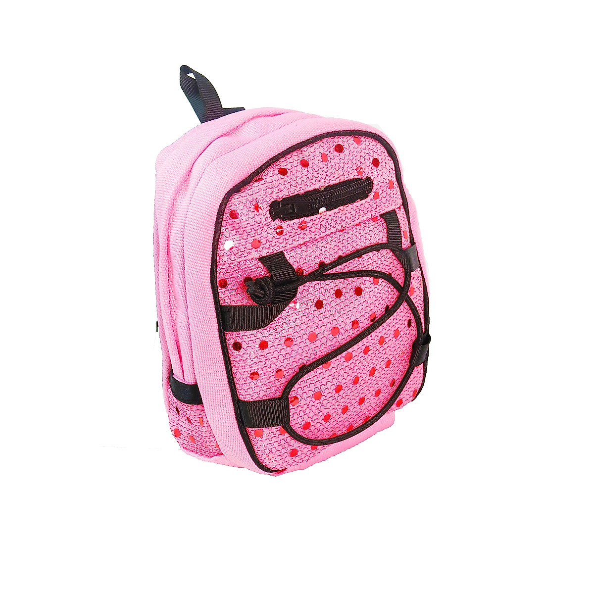 American Fashion World Doll Pink Sequin School Backpack for 18-Inch Dolls | Premium Quality & Trendy Design | Dolls Accessories for Popular Brands