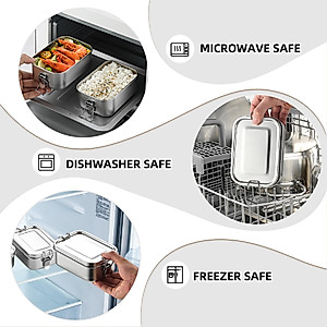 BEFOY Small Stainless Steel Food Storage Containers Set | Reusable Metal Lunch Snack Boxes Food Prep Container with Lids Freezer & Dishwasher Safe | 550 ml | BPA-Free Plastic-Free