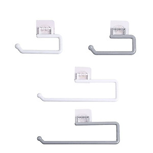 QuTbag Toilet Paper Holder Ship Toilet Paper Holder Self Adhesive Bathroom Paper Towel Roll Holder for Bathroom Kitchen Paper Towel Holder (Color : S White)