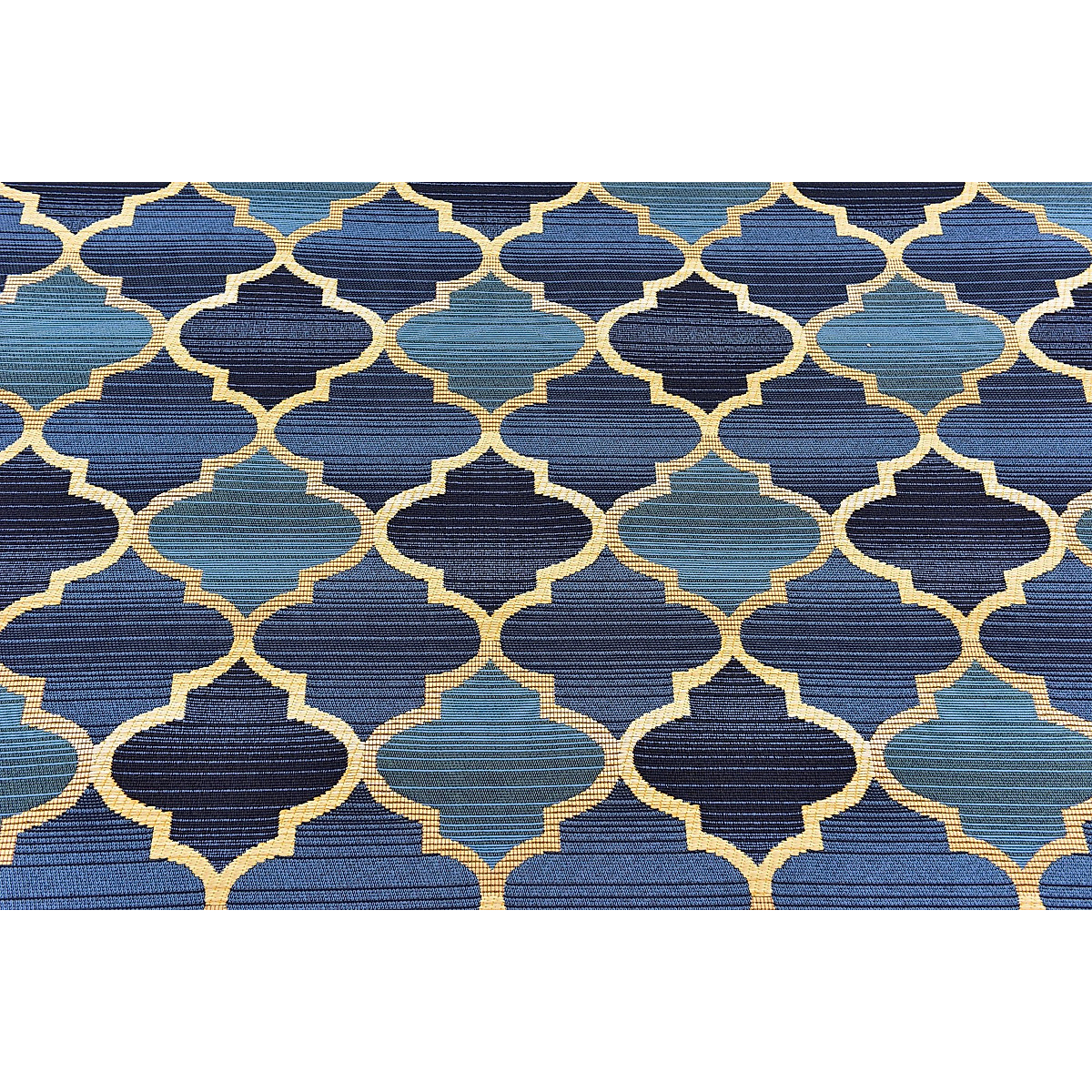 Unique Loom Outdoor Trellis Collection Area Rug - Eden Trellis (8' x 11' 4" Rectangle, Blue/ Beige)