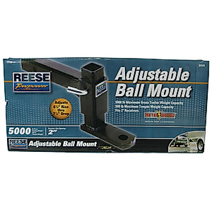 Reese Towpower 21141 Adjustable Ball Mount , Black