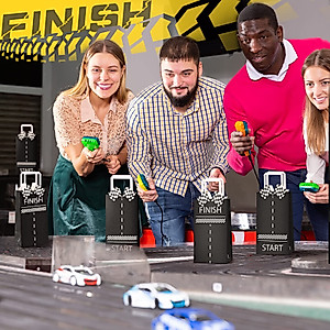 Leinuosen 16 Pcs Race Car Party Goody Bags Racing Car Birthday Party Goody Treats Bags Let's Go Racing Paper Bags Party Decorations for Racing Car Themed Birthday Decorations Kids Adults