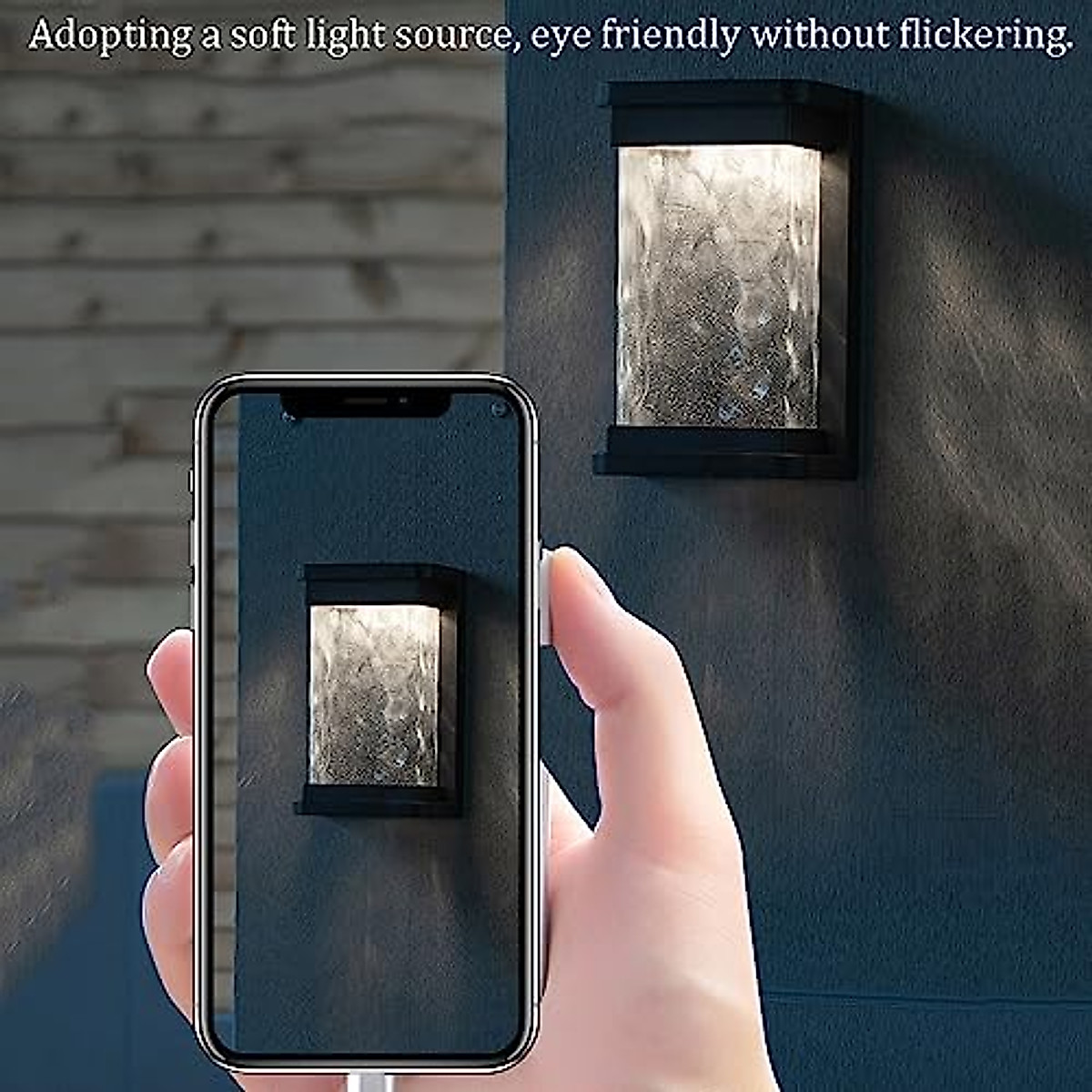 ACLBLK LED Black Outdoor Wall Lantern with Water Glass IP54 Waterproof Exterior Wall Light 18W 3000K Farmhouse Modern Outside Front Porch Light Wall Sconce for Garage Porch Doorway Garden Entryway