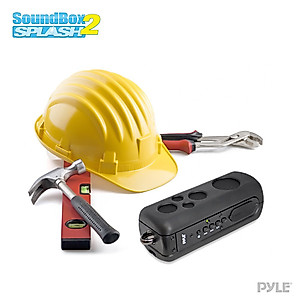 Pyle Sound Box Splash Sports Portable Speaker - Wireless Rugged Waterproof Bluetooth Compatible audio Stereo with AUX In Jack, Rechargeable Battery - iPhone Android iPad, MP3 PWPBT75OR (Orange)