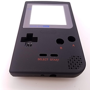 Full Housing Case Cover Housing Shell Replacement for Gameboy Pocket Game Boy Pocket Console GBP Shell Case with Buttons Kit (Smooth Black)