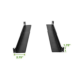 NavePoint Adjustable Rack Mount Server Shelf Rails 1U Full Depth 3-Pack