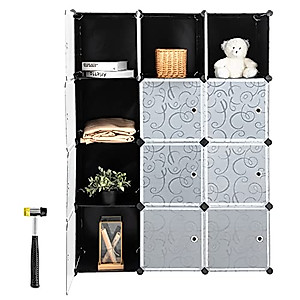 HAPPYGRILL Portable Closet Wardrobe Clothes Cabinet Bedroom Armoire DIY Storage Organizer Cubes for Bedroom Travel