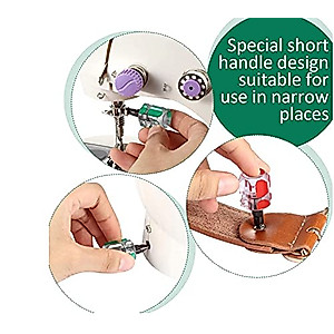 Deal Maniac Mini Ultra Short Stubby Screwdriver Set 2 Pieces 1 Phillips, 1 Flat Head, Sewing Machine Repair Performance Tool, Suitable for Tight Spaces & DIY Repairs A must have for every toolbox