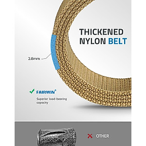 FAIRWIN 1.5 Tactical Belt Reinforced EDC Belts for Men Military Tactical Belts for Men with Heavy Duty Quick Release Buckle