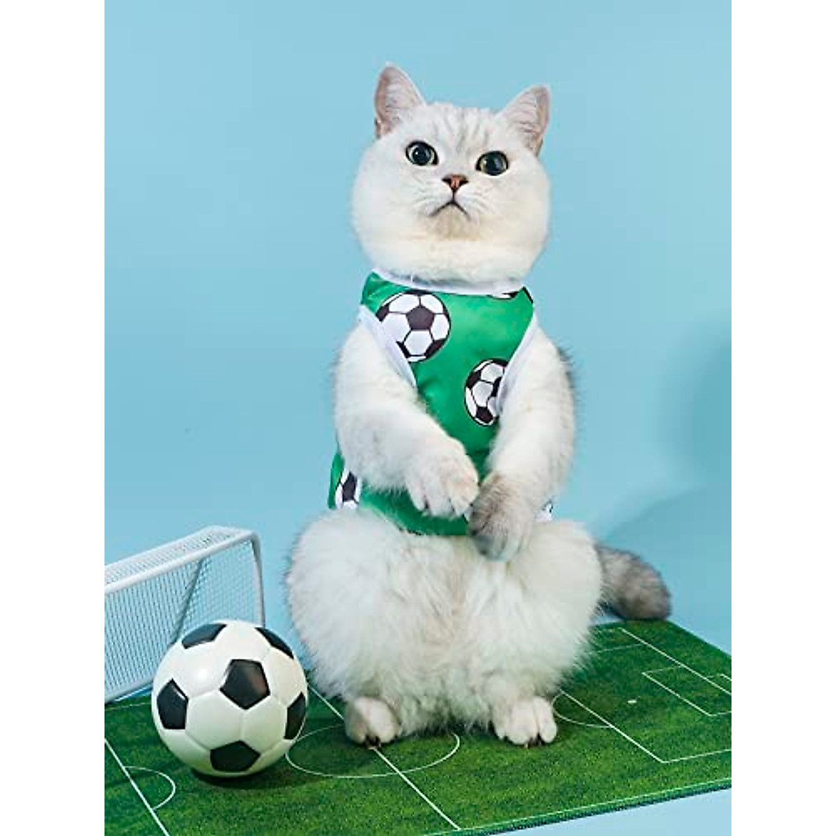 QWINEE World Cup Football Jersey Pet Tank Flag Uniforms Dog Vest Breathable Cat Tee Shirt for Small Medium Large Dog Puppy Kitten Green XS