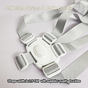 ZARPMA High Chair Straps, Universal Replacement Harness Strap Belt for Chair Compatible for Tripp Trapp Stokke HighChair (Grey)