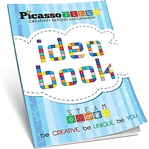PicassoTiles 80 Piece Race Car Track + Ideabook with Over 150+ Ideas, Magnet DIY Playset 2 Light Up Car STEM Learning Kit Hand-Eye Coordination Fine Motor Skill Training, Unique Innovative Creations