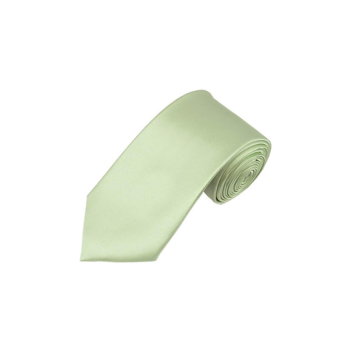 Romario Manzini Solid Light Sage Green Color 2.75" Slim Men's Ties
