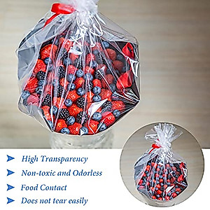 Yotelab Large Cellophane Bags,25x31 Inch 20Pcs Clear Cellophane Wrap for Gift Basket