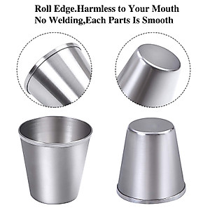 Ruisita 12 Pieces Stainless Steel Shot Cups Stainless Steel Shot Glass Drinking Tumbler (1 Ounce/30 ml)