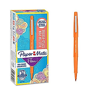Paper Mate Flair Original Fibre Tip Pen Medium 1.0mm Pack of 12